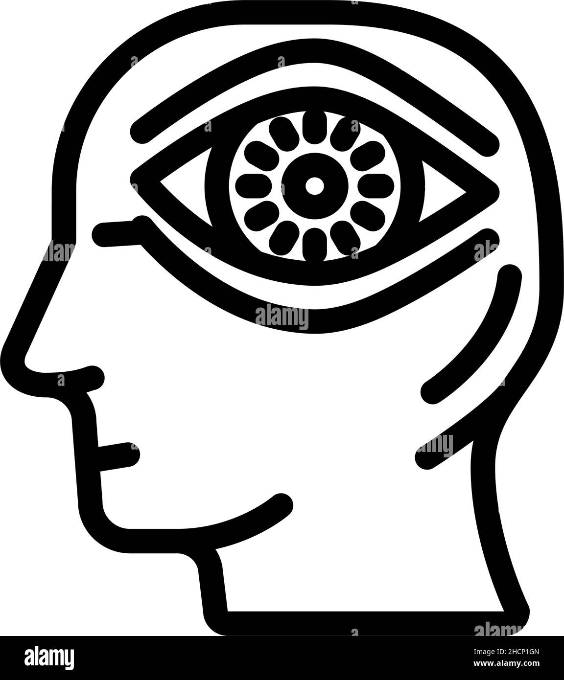 third eye line icon vector illustration Stock Vector Image & Art - Alamy