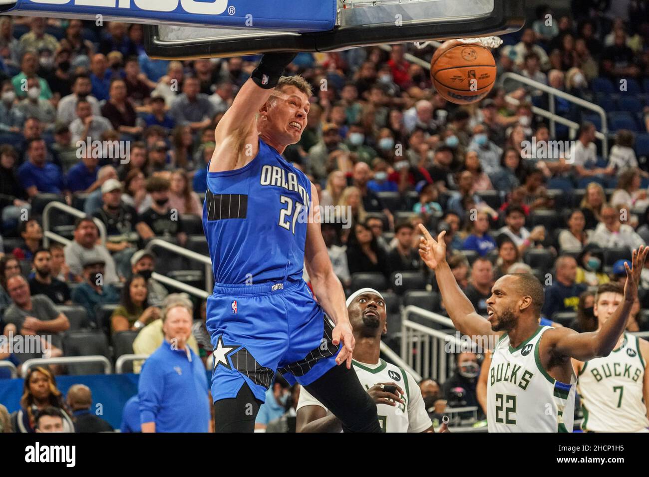Orlando, Florida, USA, December 30, 2021, Orlando Magic Center Moritz ...