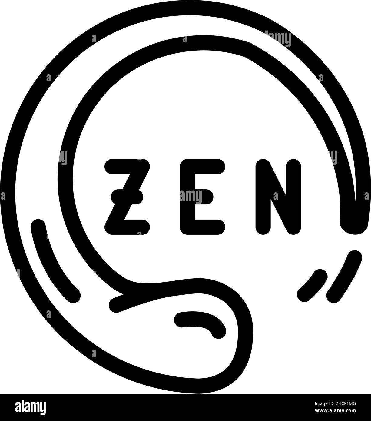 zen meditation line icon vector illustration Stock Vector Image & Art ...