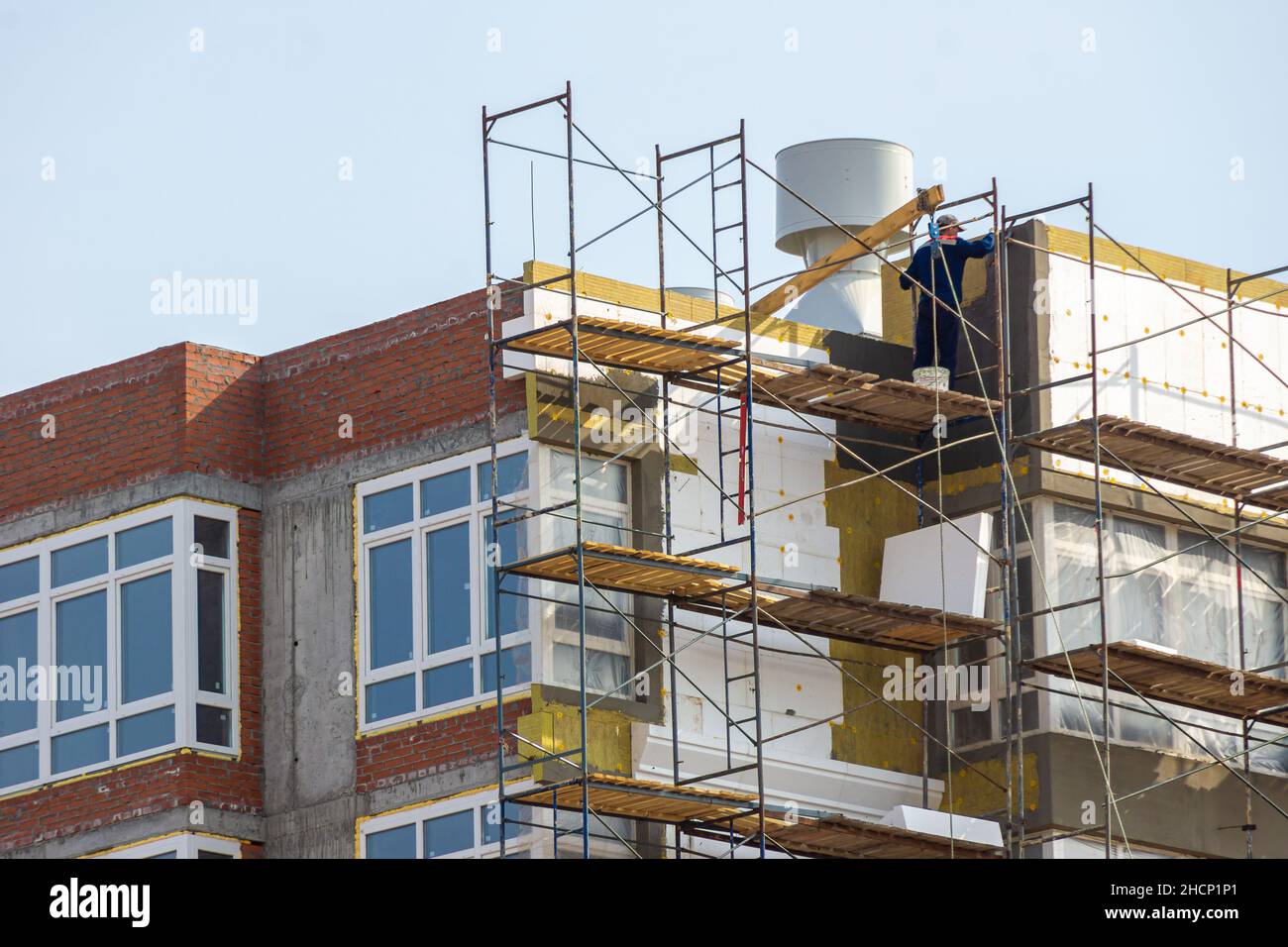 wall insulation of a multi-storey residential building using expanded ...