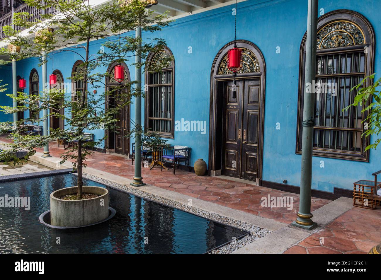 GEORGE TOWN, MALAYSIA - MARCH 20, 2018: Courtyard of the Cheong Fatt ...