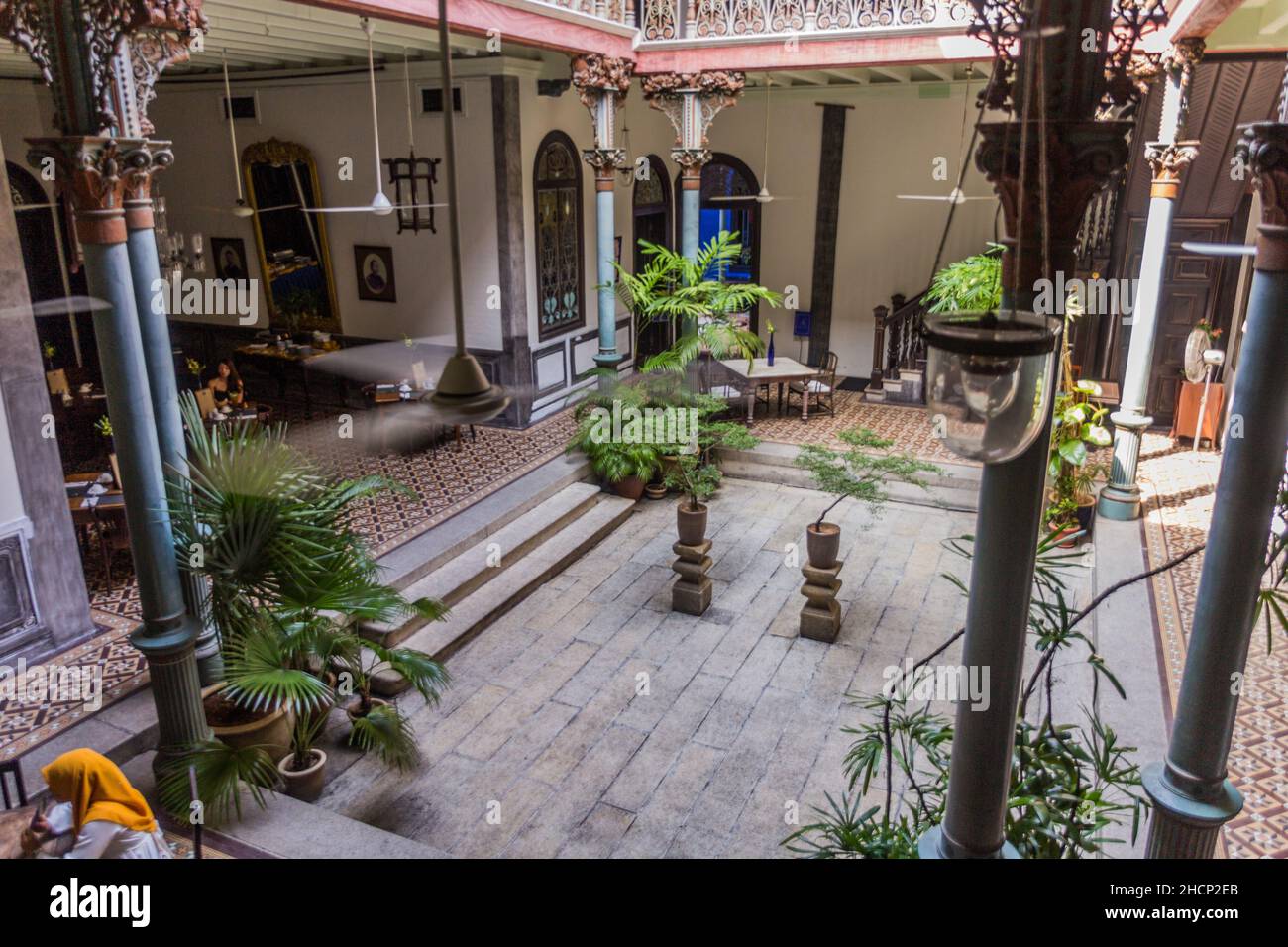 GEORGE TOWN, MALAYSIA - MARCH 20, 2018: Courtyard of the Cheong Fatt ...
