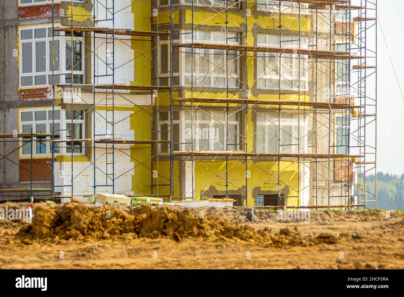 wall insulation of a multi-storey residential building using expanded ...
