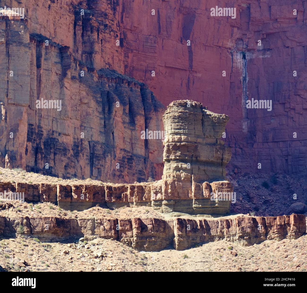 Outcrop of Bright Angel Shale at Buckhorn Canyon at Mile 117 of the ...