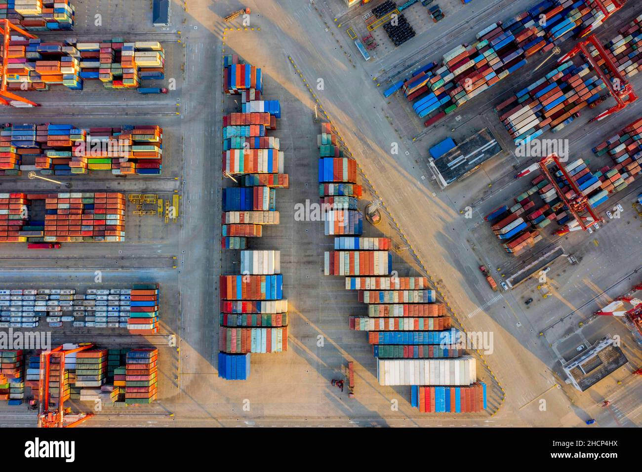 QINGDAO,CHINA - DECEMBER 31, 2021 - An aerial photo taken on Dec. 31 ...