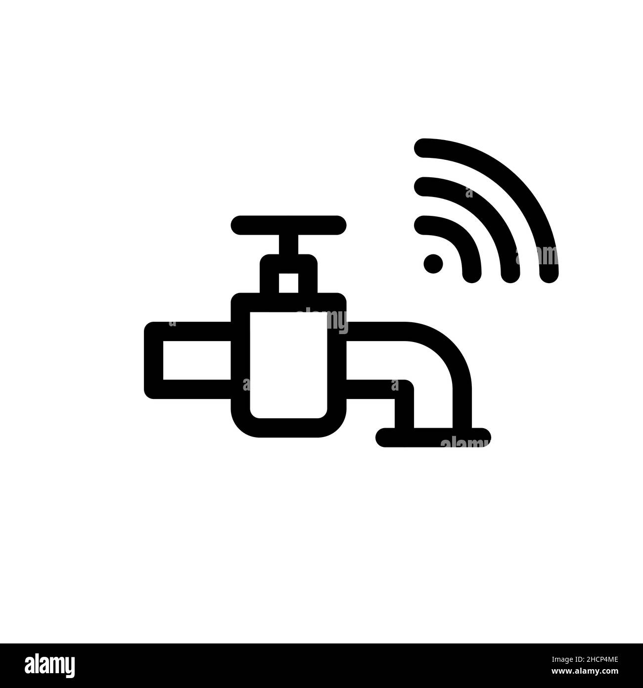 Smart faucet wifi connection. Internet of things, smart home ...