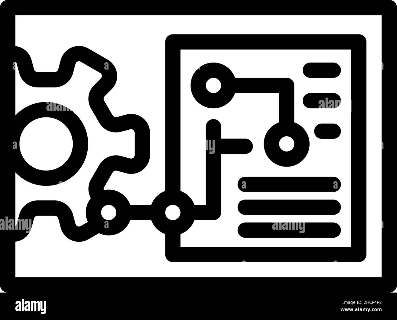 Engineering Processing Line Icon Vector Illustration Stock Vector Image And Art Alamy