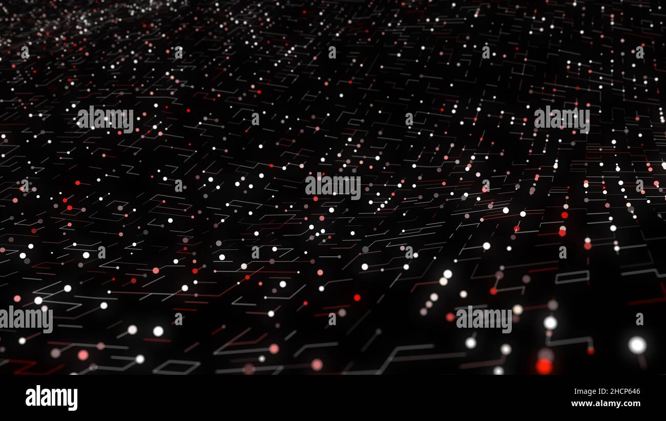 Blue and Orange Wavy Particle Surface Stock Photo - Alamy