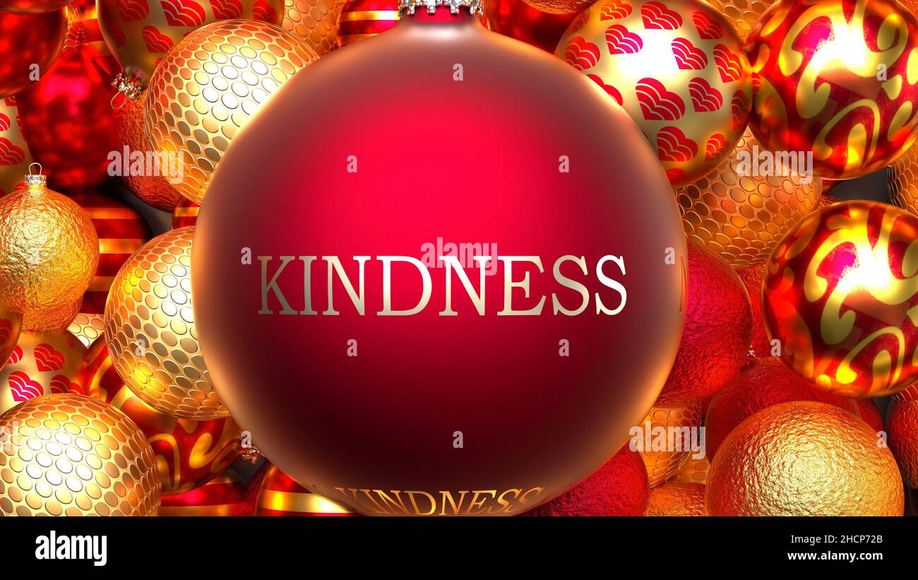Christmas Kindness - dozens of golden rich and red Holiday ornaments ...