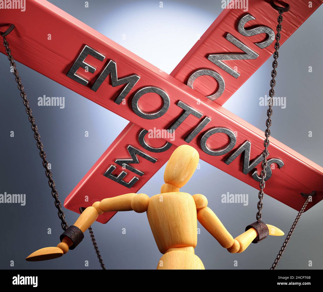 Emotions control, power, influence and manipulation symbolized by ...