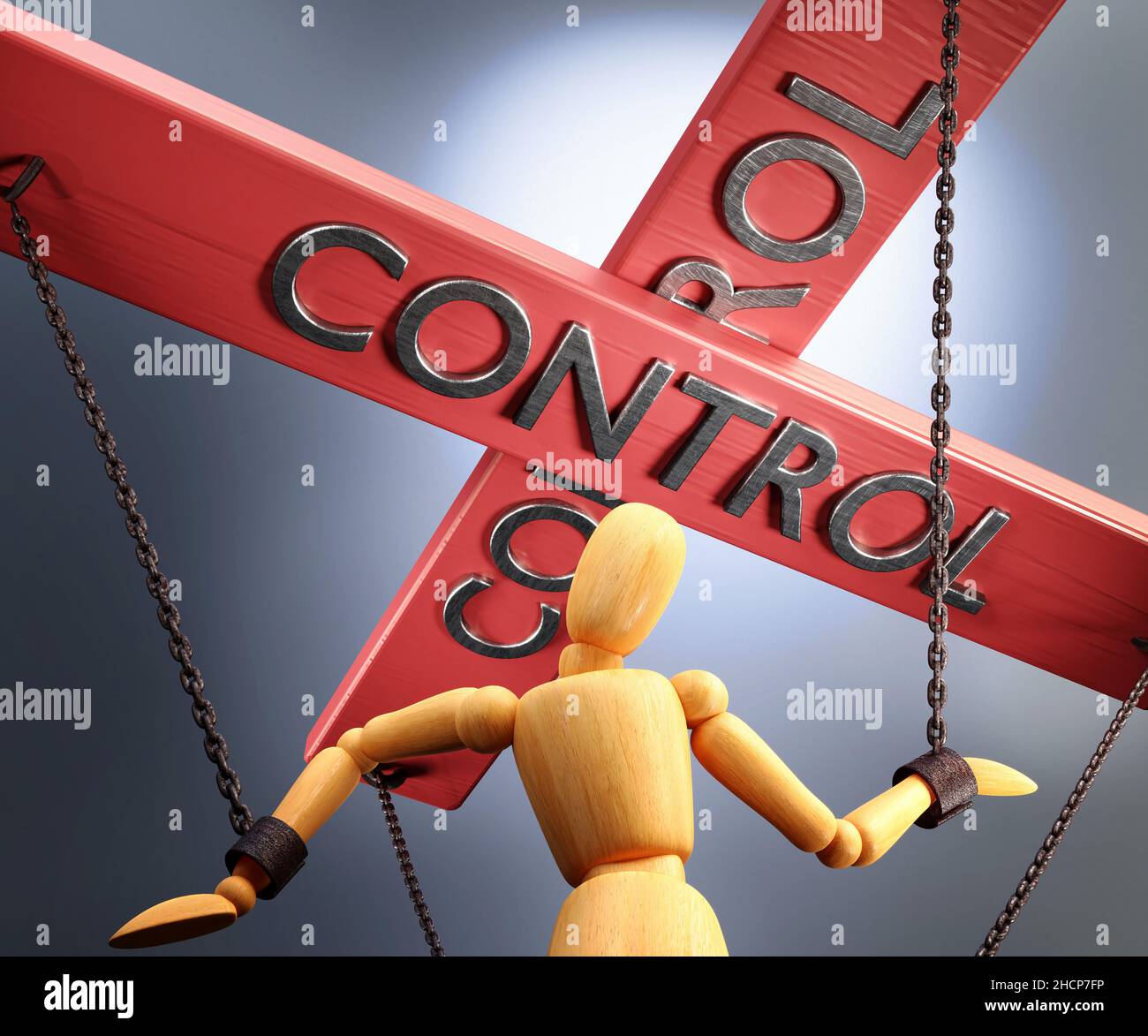 Some force is controlling you - power and manipulation symbolized by a ...