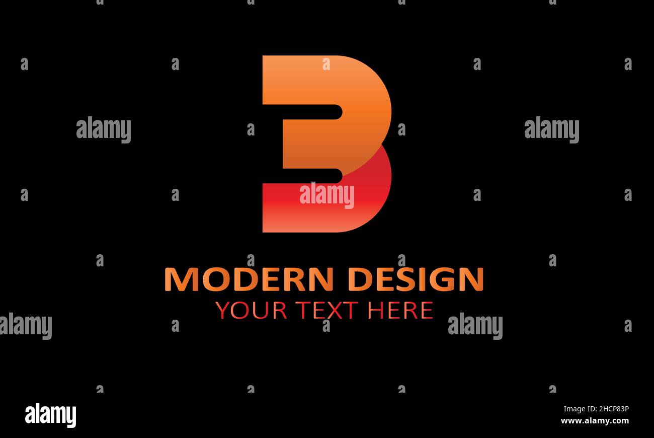 Number 3 modern shape abstract monogram vector logo template Stock ...