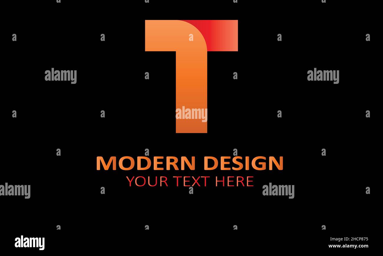 Alphabet t modern shape abstract monogram vector logo template Stock ...
