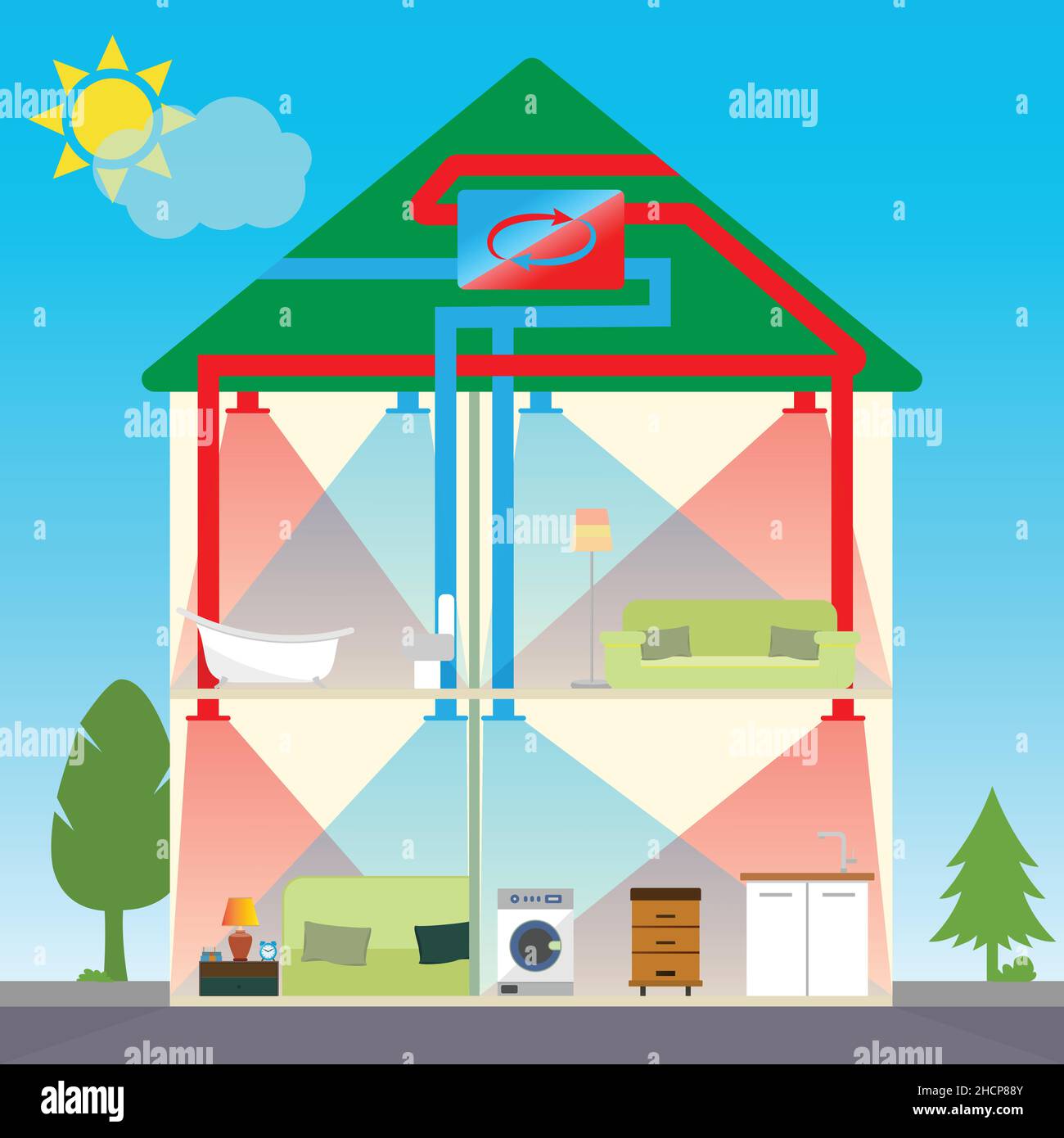 Heating vector vectors hi-res stock photography and images - Alamy