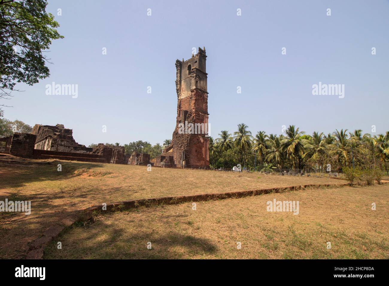 Ruins of St. Augustine Tower, Old Goa, Goa, India Stock Photo - Alamy