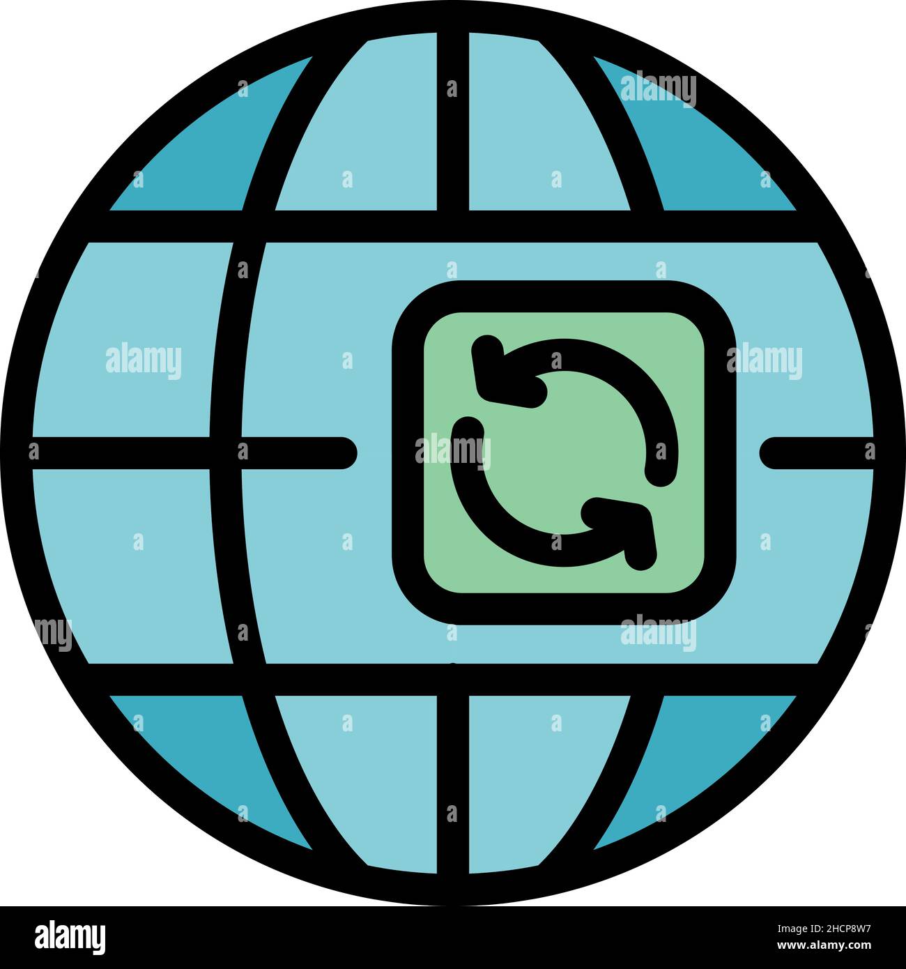 Global actualization icon. Outline global actualization vector icon ...