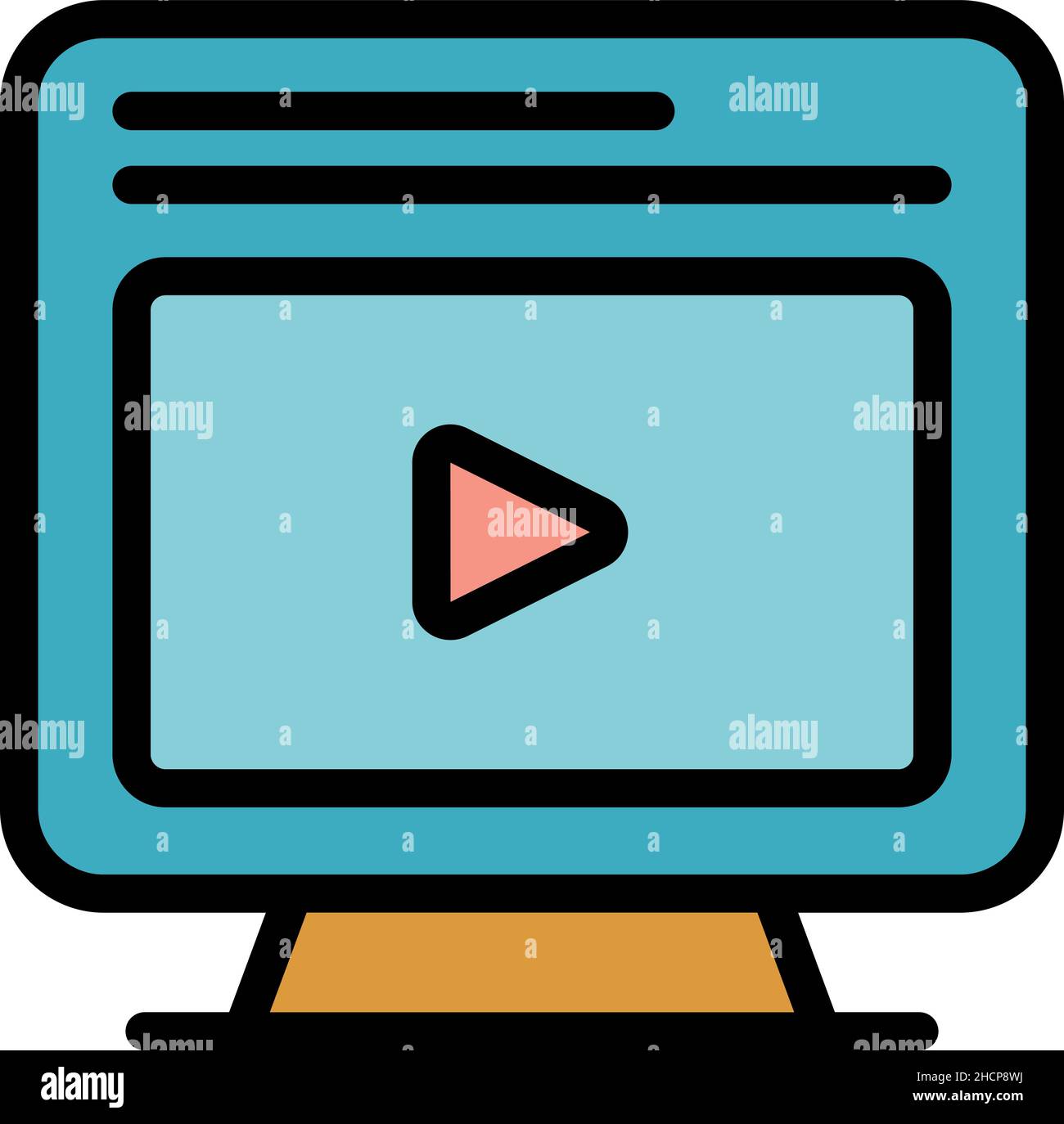 Device update icon. Outline device update vector icon color flat ...