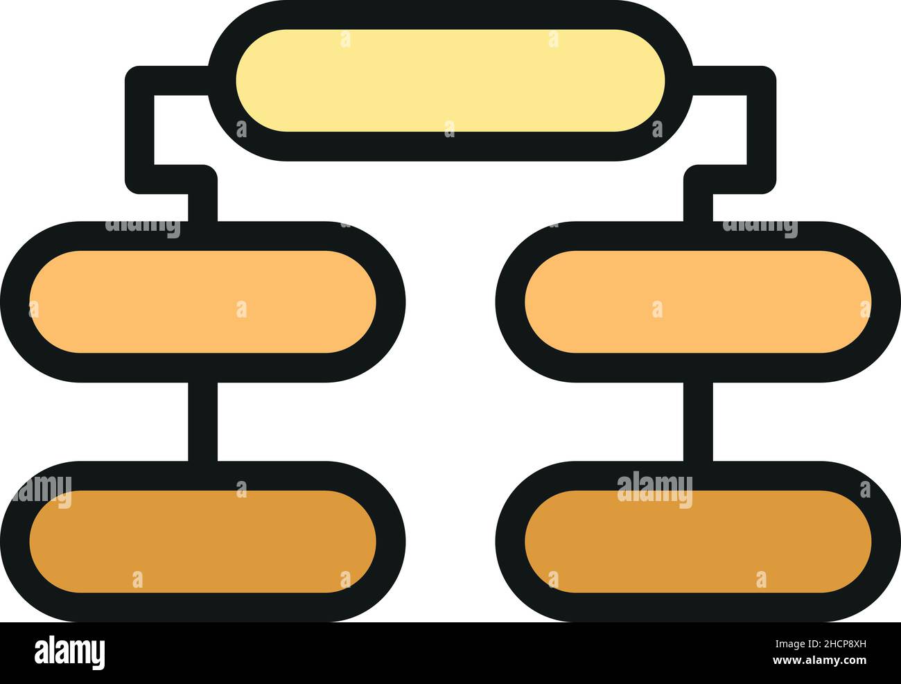 Hierarchy community icon. Outline hierarchy community vector icon color ...