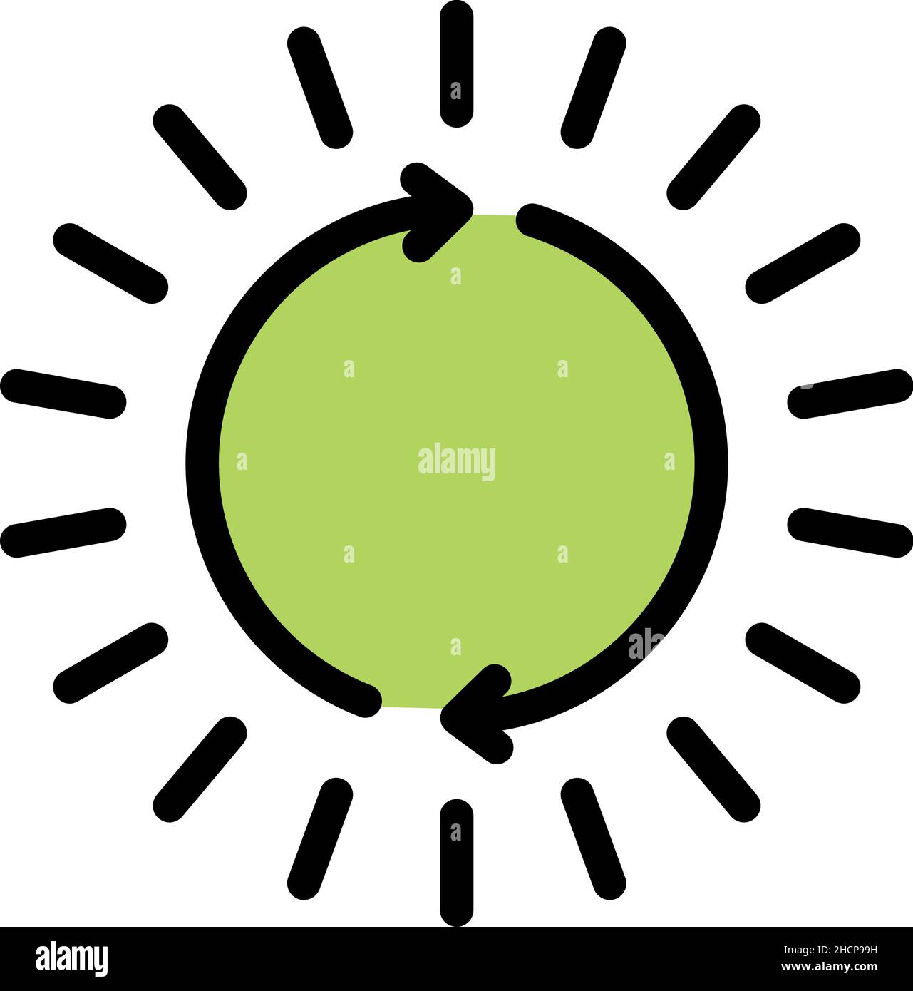 Light energy icon. Outline light energy vector icon color flat isolated ...