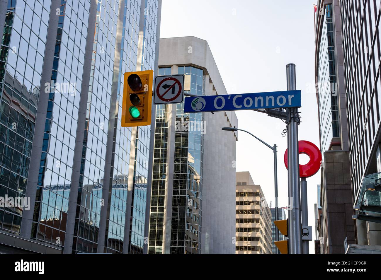 Ottawa, Canada - December 16, 2021: Cityscape street view with modern ...