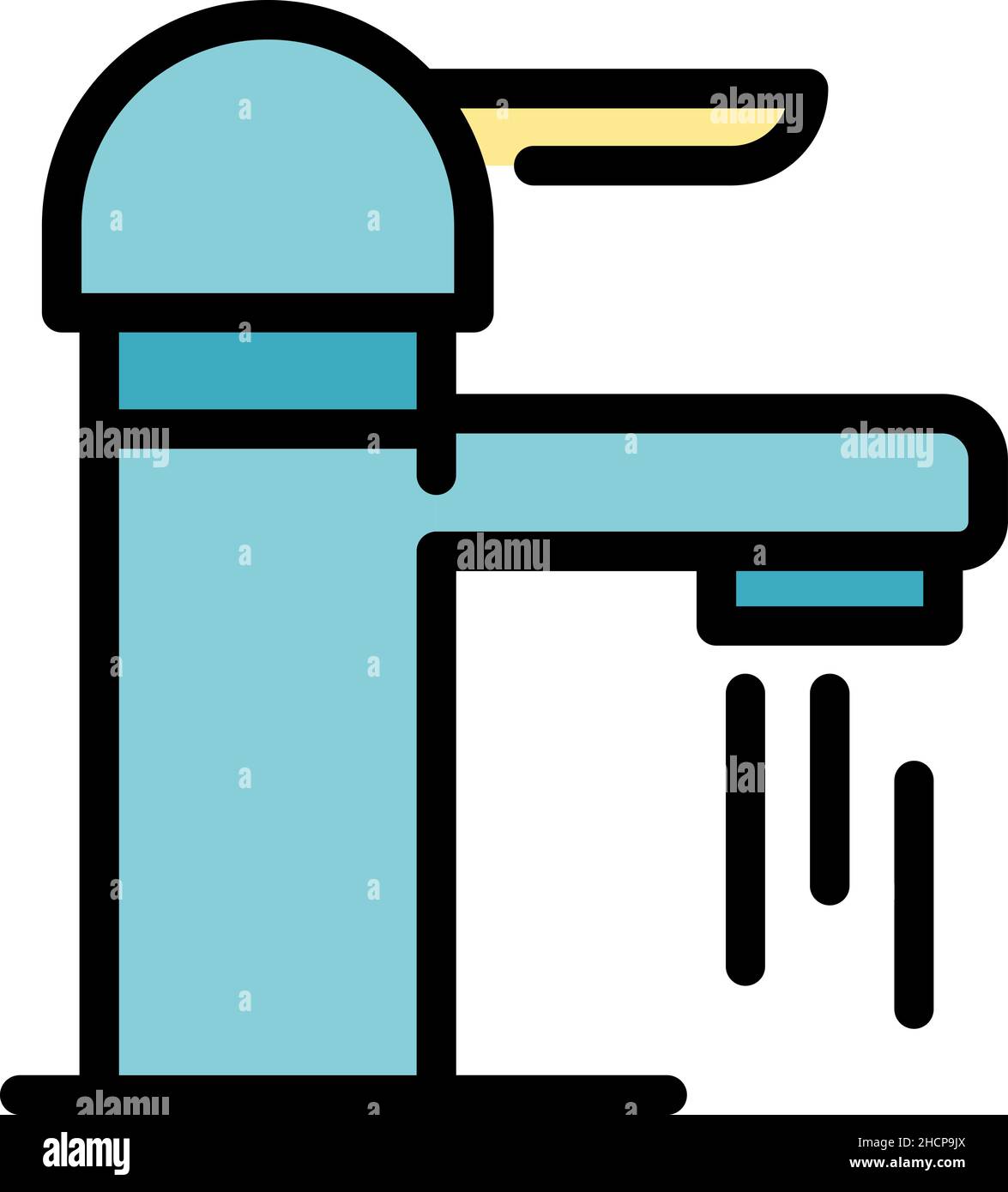Water energy icon. Outline water energy vector icon color flat isolated ...