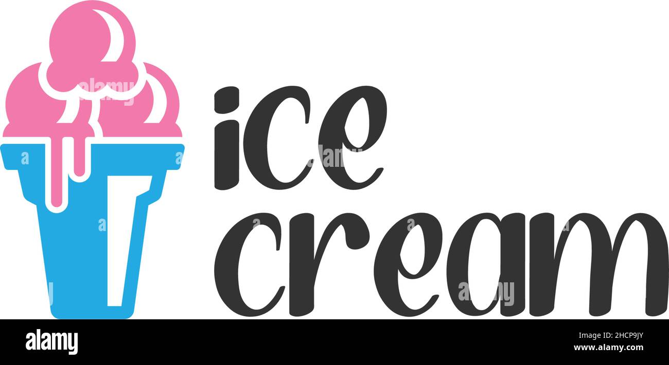 Modern colorful ICE CREAM delicious logo design Stock Vector Image ...