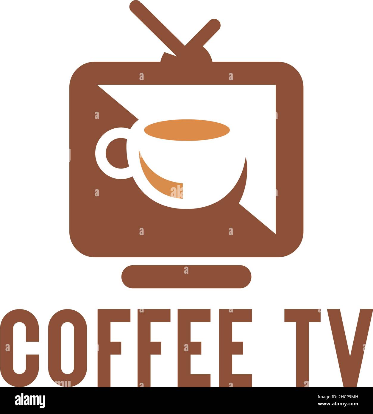 Modern colorful COFFEE TV promotion logo design Stock Vector Image ...
