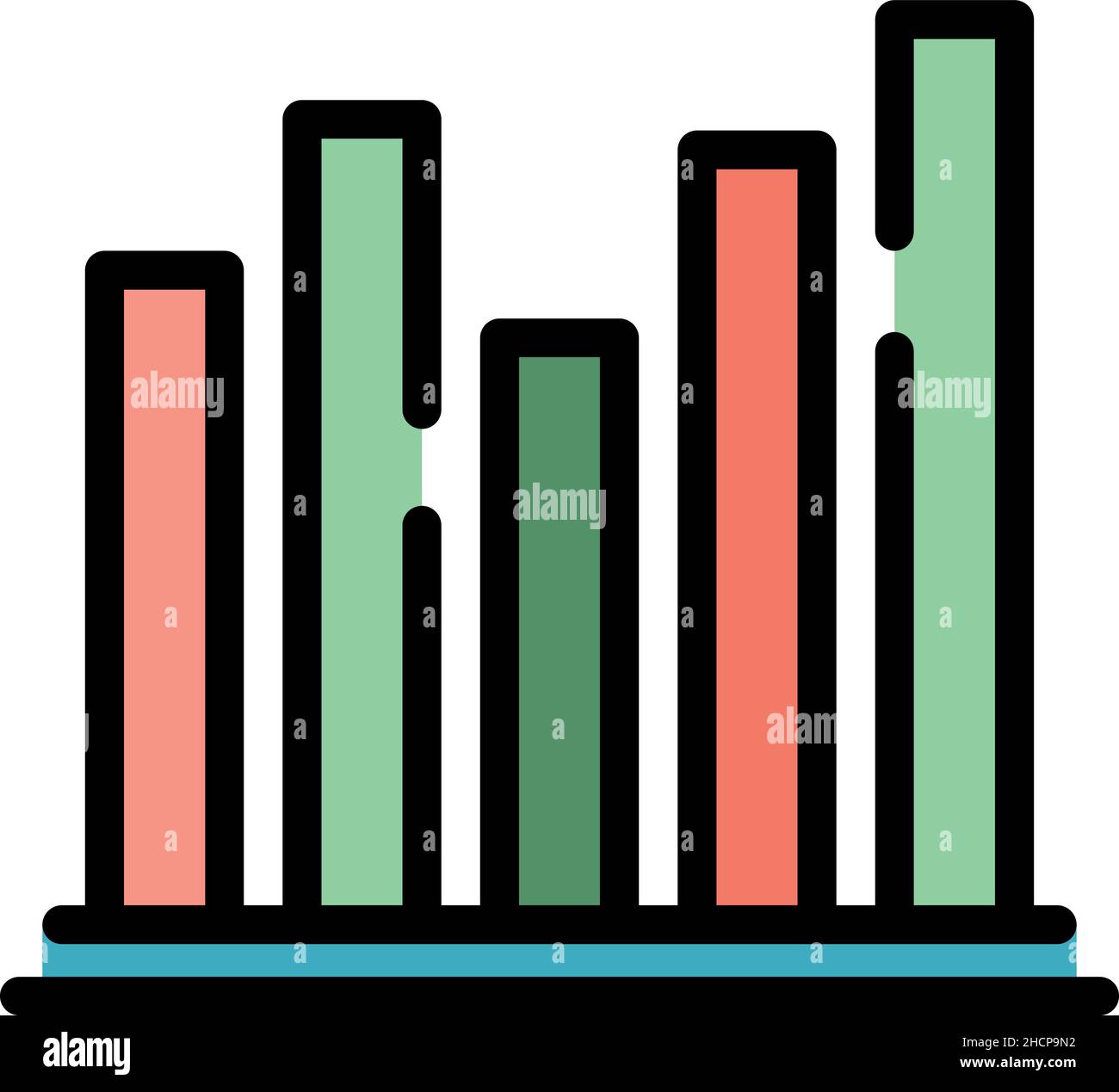 Environment graph icon. Outline environment graph vector icon color ...