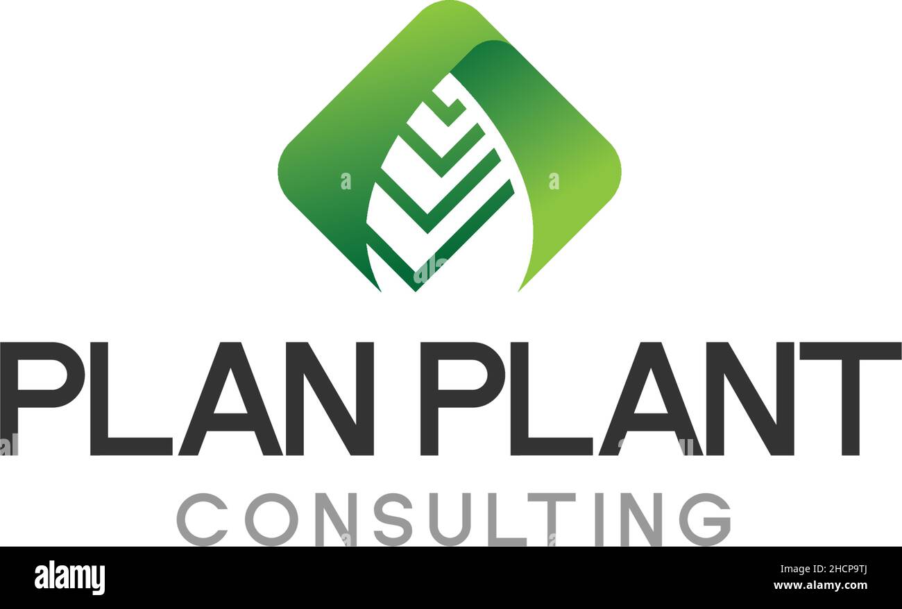 Modern colorful PLAN PLANT go green logo design Stock Vector Image ...