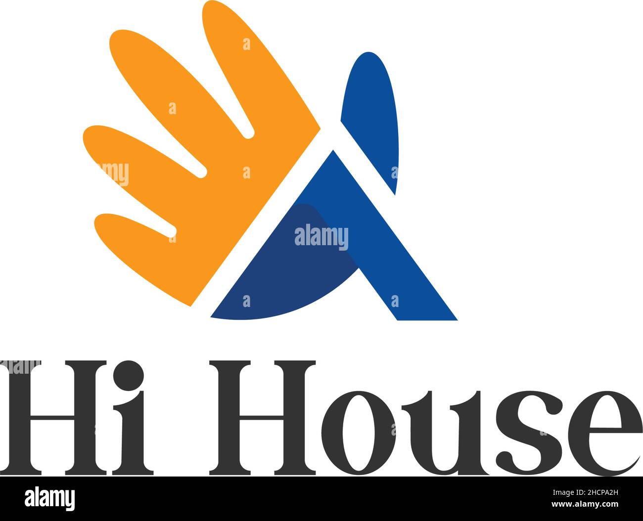 Modern colorful HI HOUSE home talk logo design Stock Vector Image & Art ...