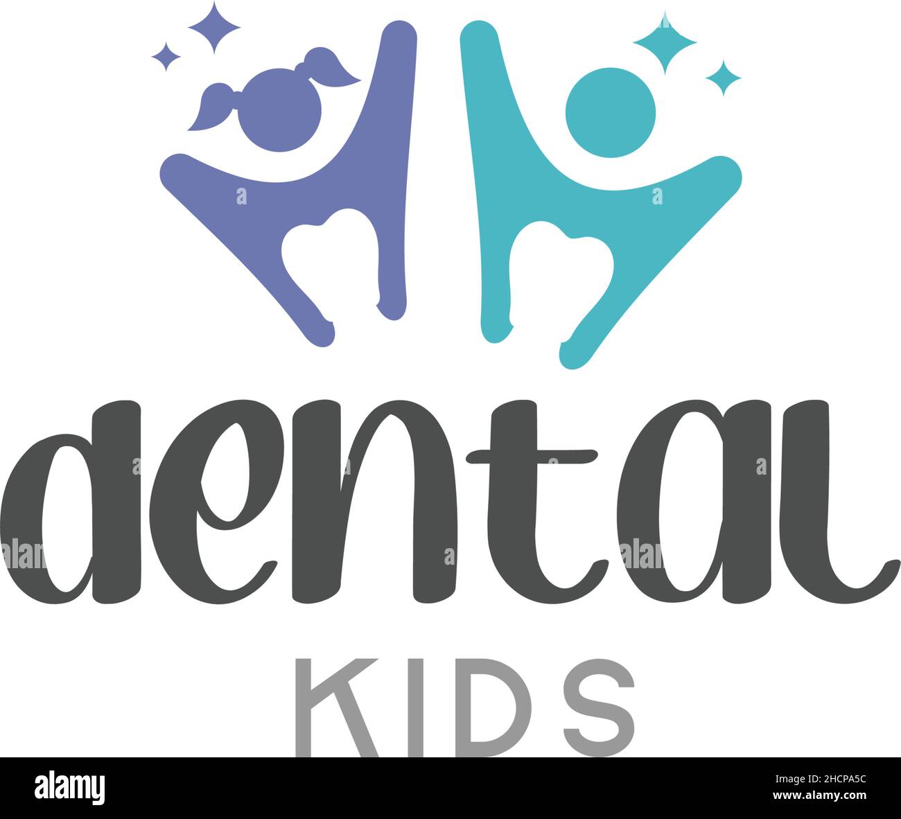 Modern colorful DENTAL KIDS tooth logo design Stock Vector Image & Art ...