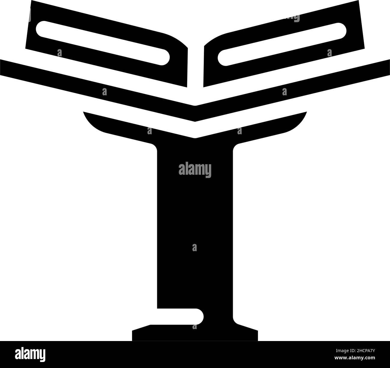 book for recommendations glyph icon vector illustration Stock Vector ...