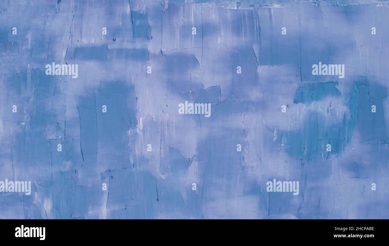 Blue paint on a plywood surface, as a background or backdrop. abstract ...