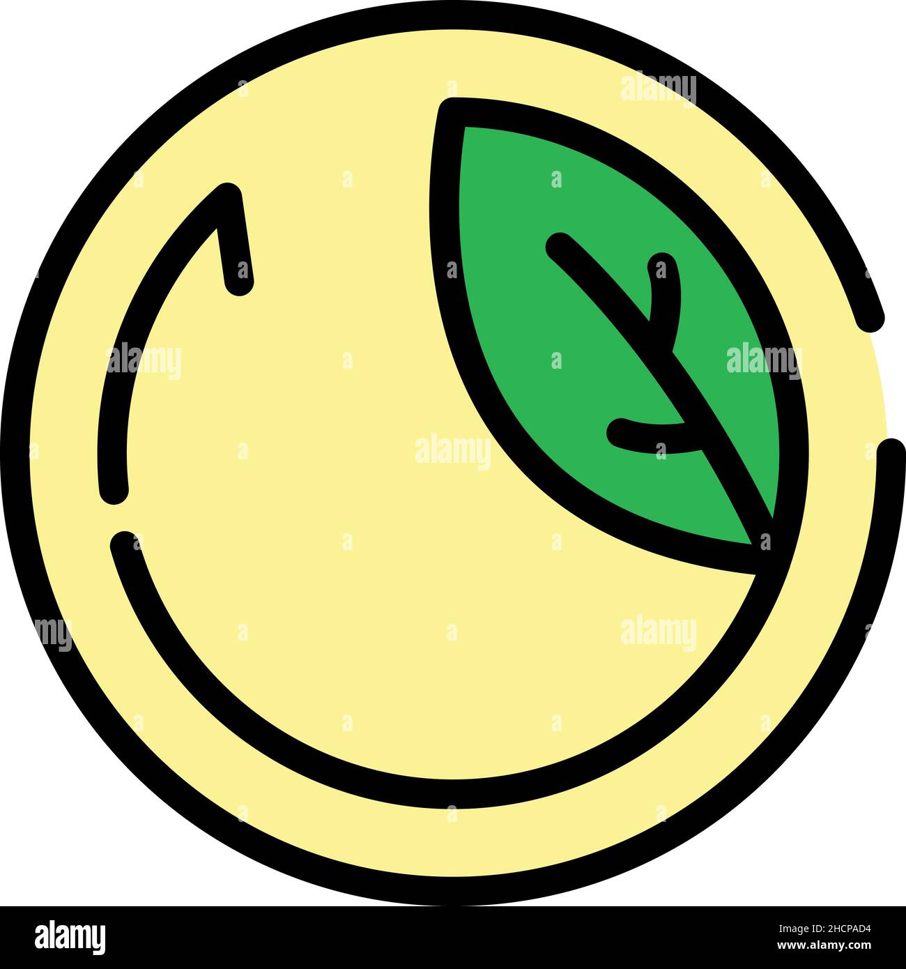 Bio innovation icon. Outline bio innovation vector icon color flat ...