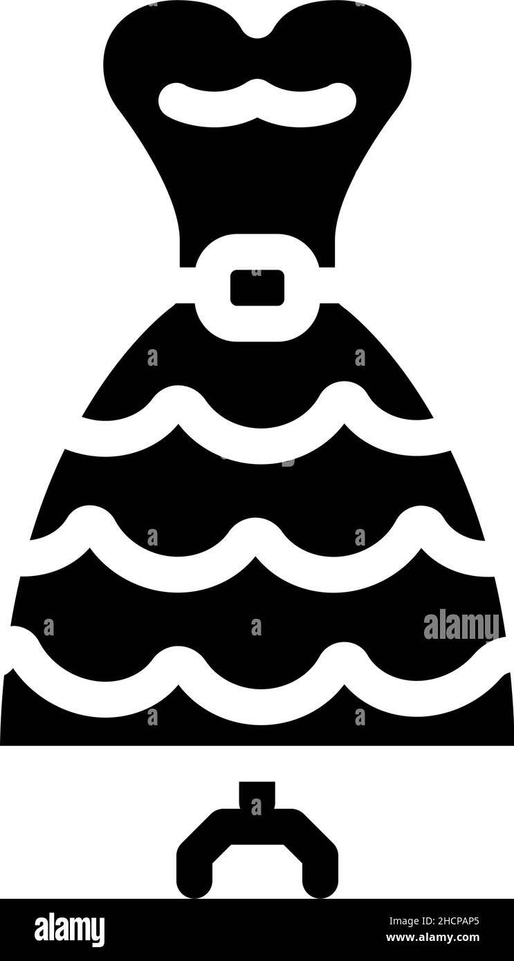 dress garment bridal shop glyph icon vector illustration Stock Vector ...