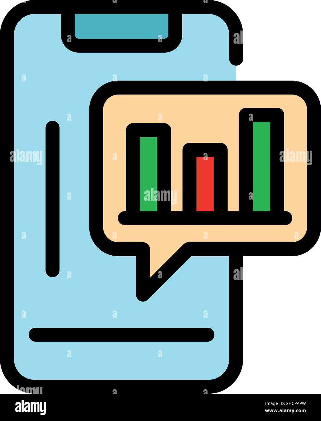 Smartphone consumption icon. Outline smartphone consumption vector icon ...