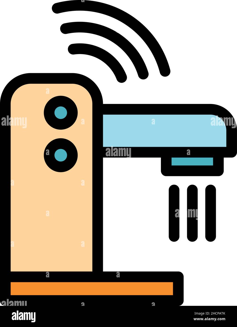 Water consumption icon. Outline water consumption vector icon color ...