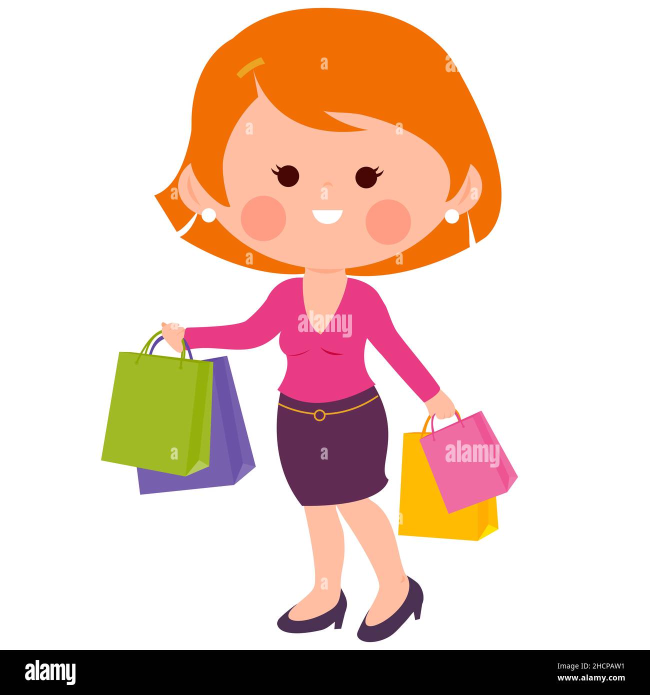 Customer shopper store woman shop Cut Out Stock Images & Pictures - Alamy