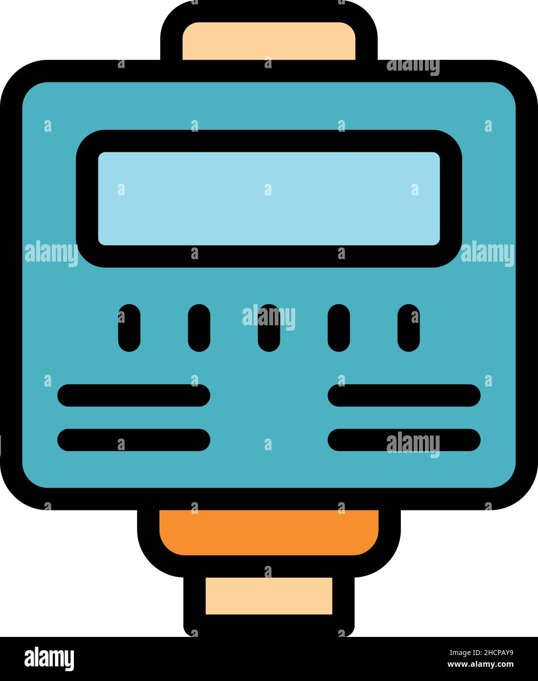 Consumption counter icon. Outline consumption counter vector icon color ...