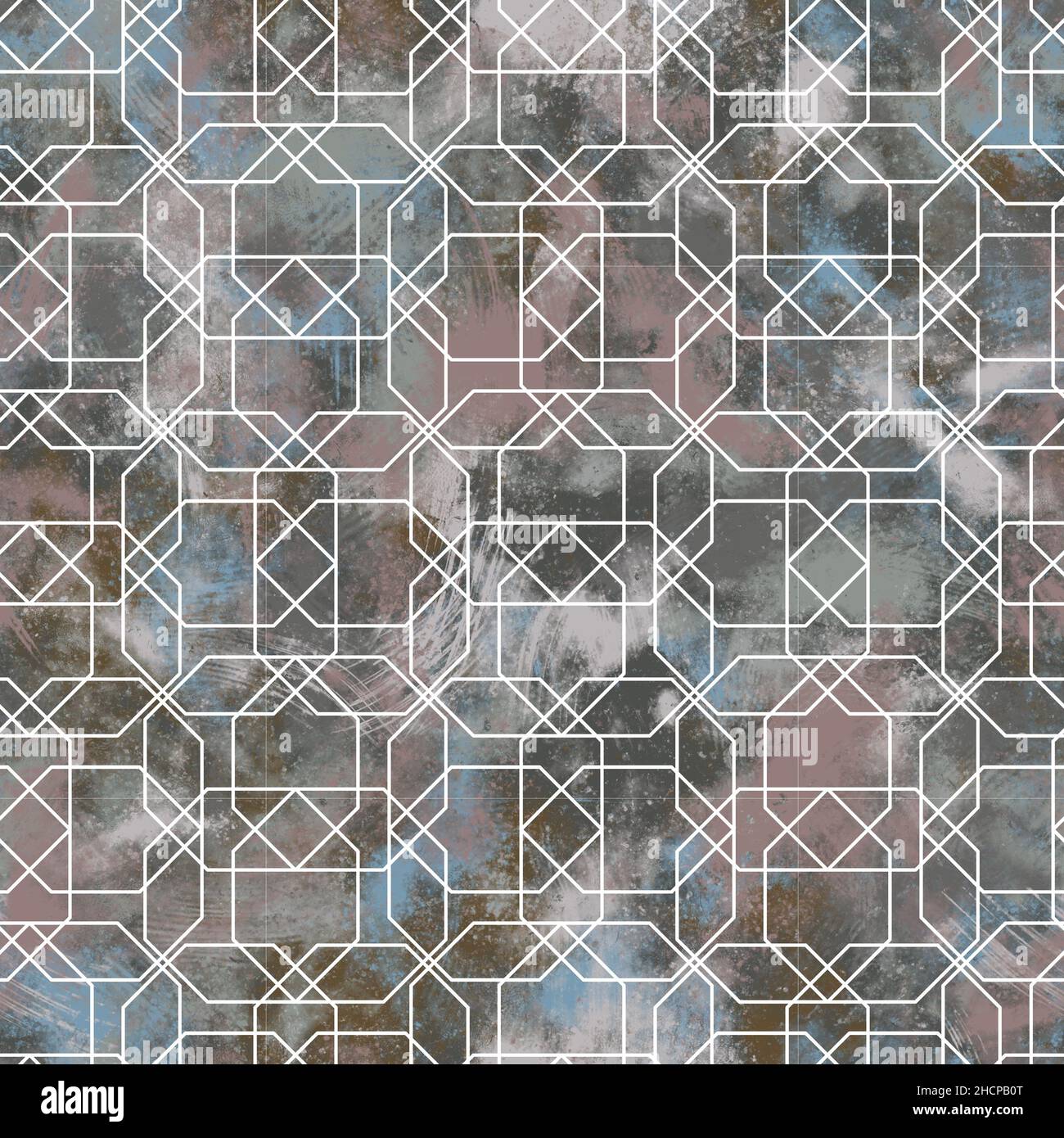 Seamless neutral tan and white distressed grungy motif surface pattern ...