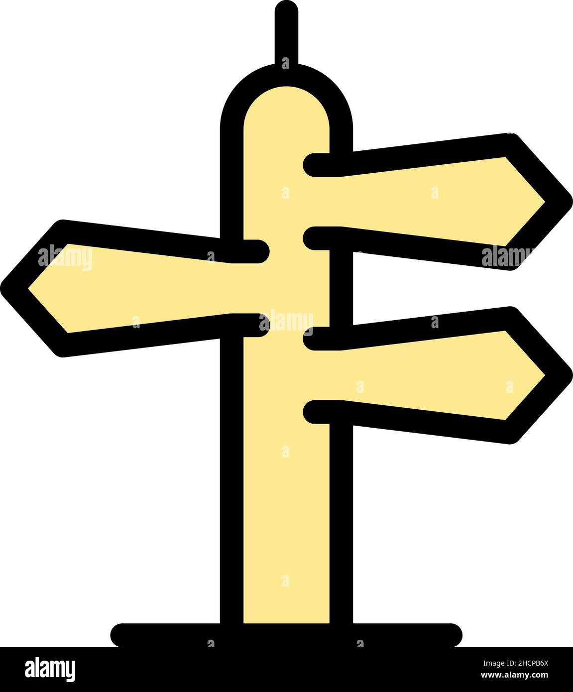 City direction indicator icon. Outline city direction indicator vector ...