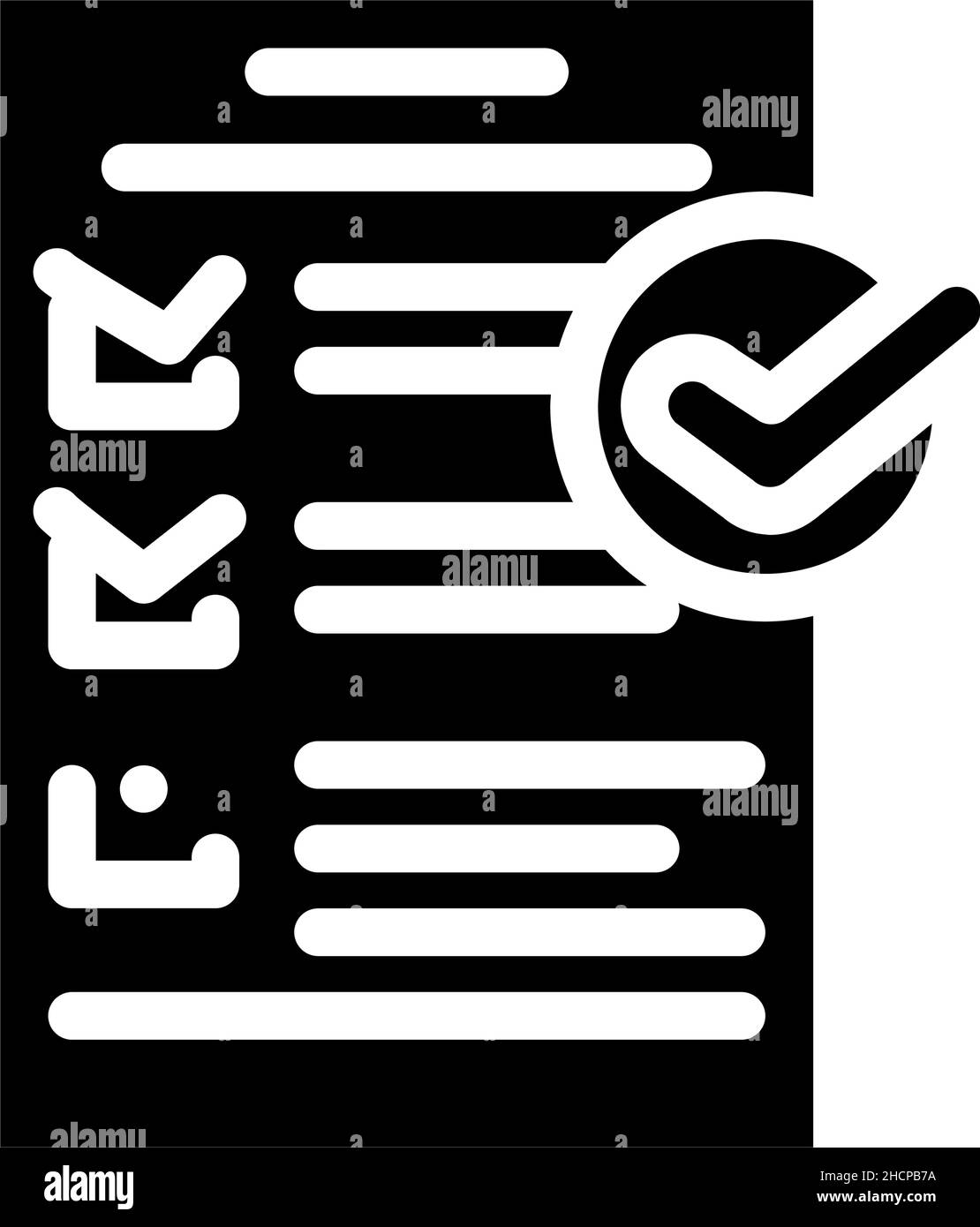 check list compliance glyph icon vector illustration Stock Vector Image ...