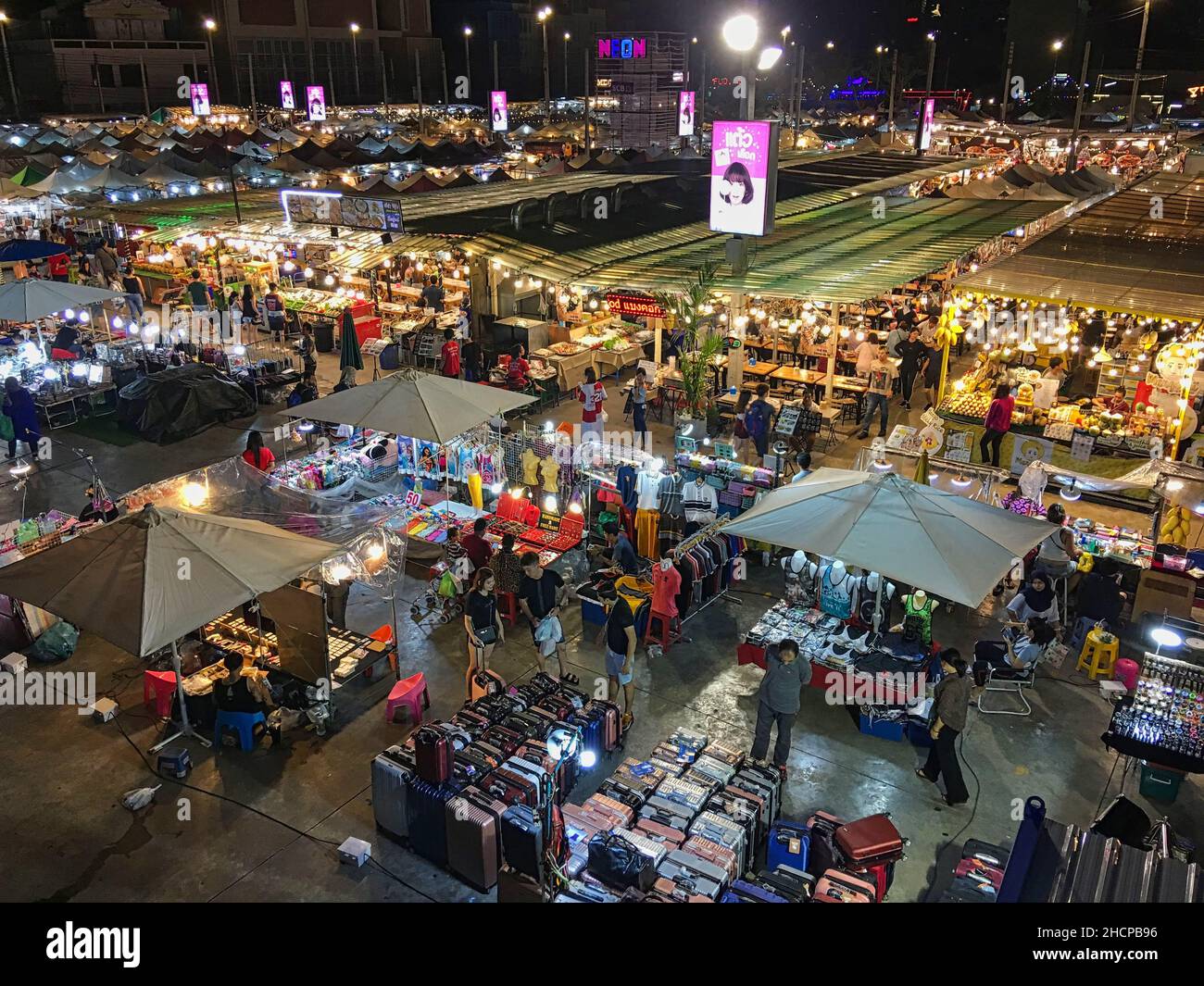 Top aerial view night market hi-res stock photography and images - Alamy