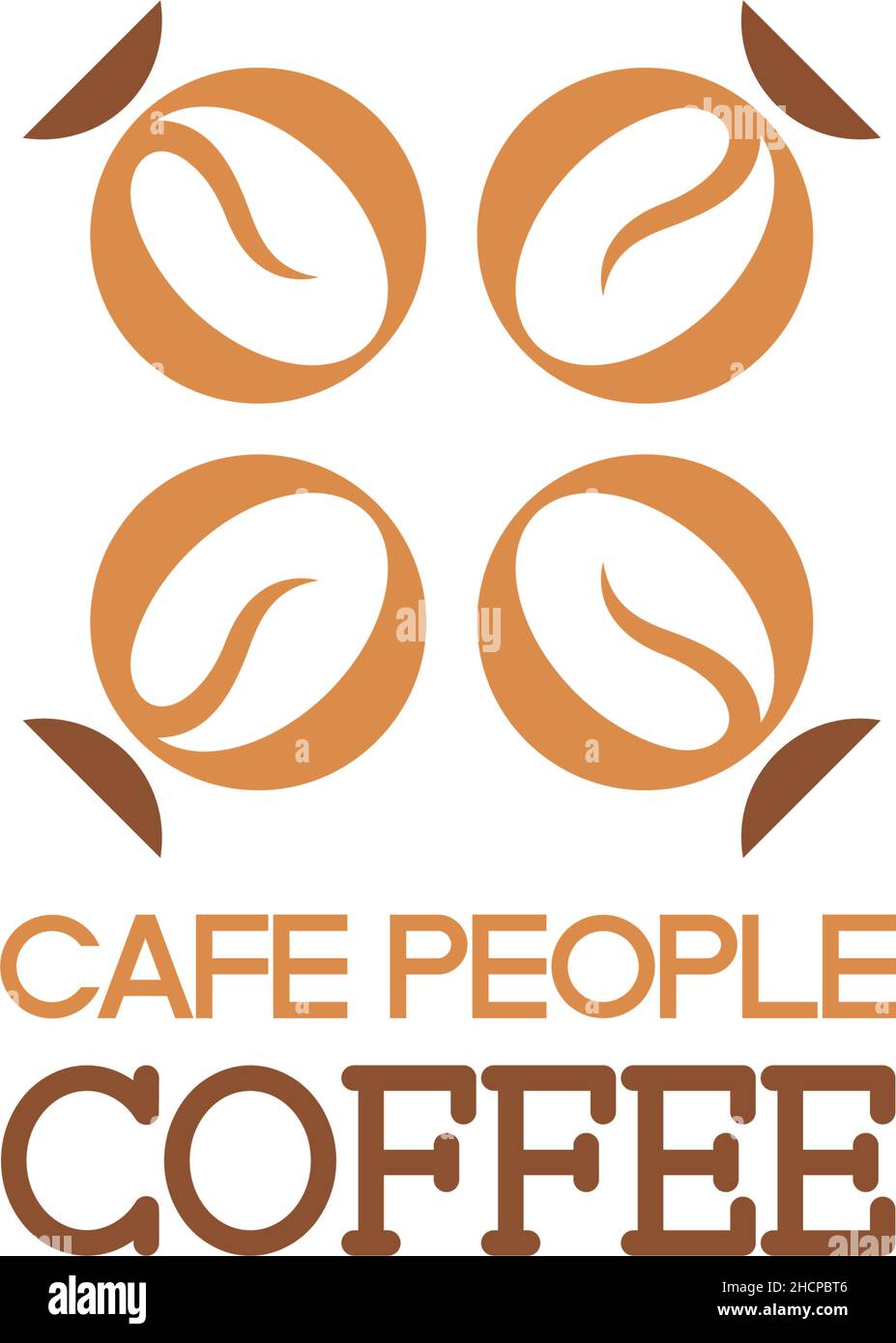 Modern colorful CAFE PEOPLE COFFEE hot logo design Stock Vector Image ...