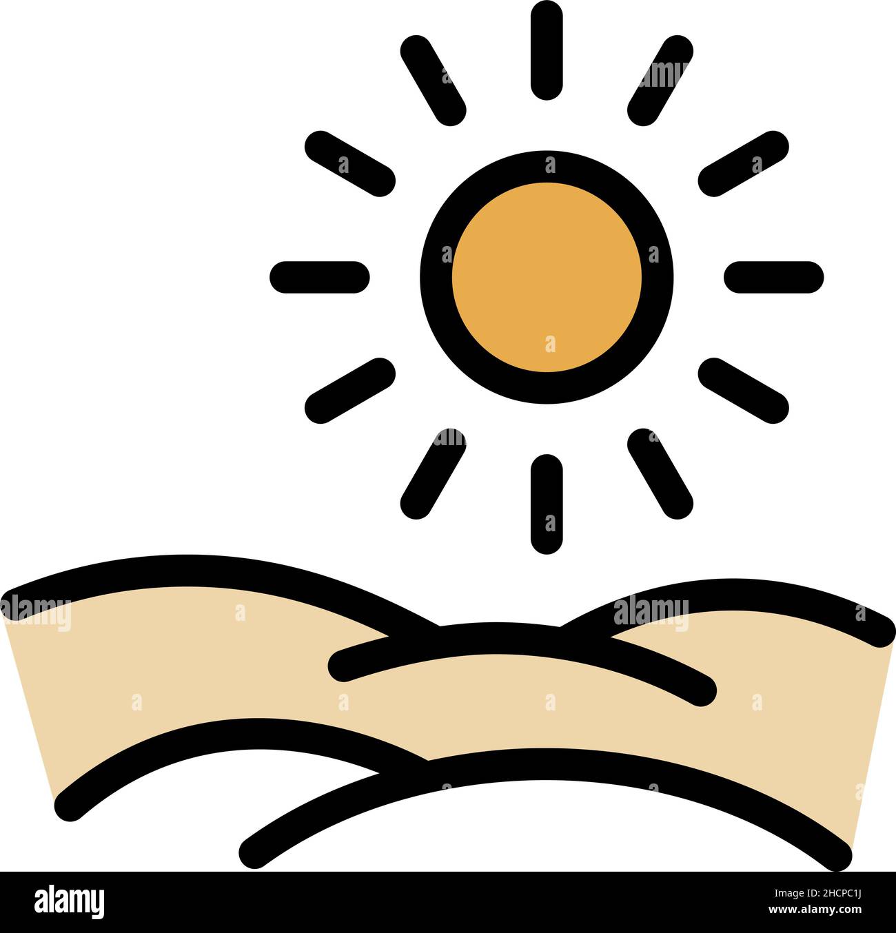 Natural plants icon. Outline natural plants vector icon color flat ...