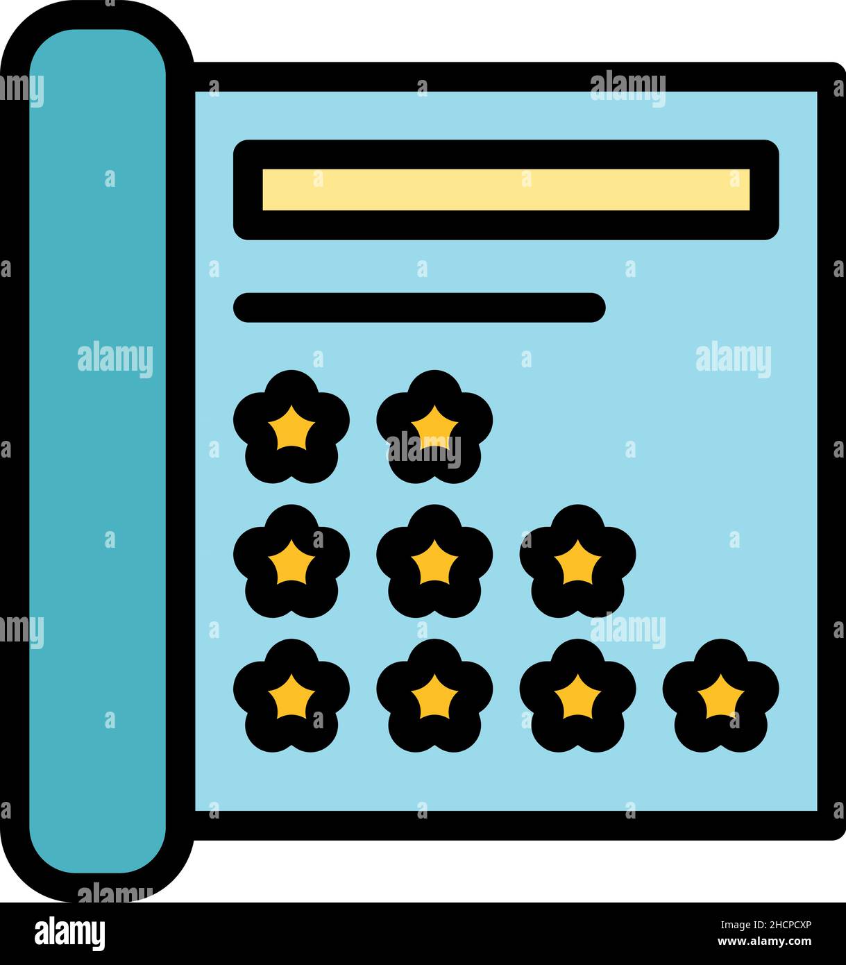 Call rating paper icon. Outline call rating paper vector icon color ...