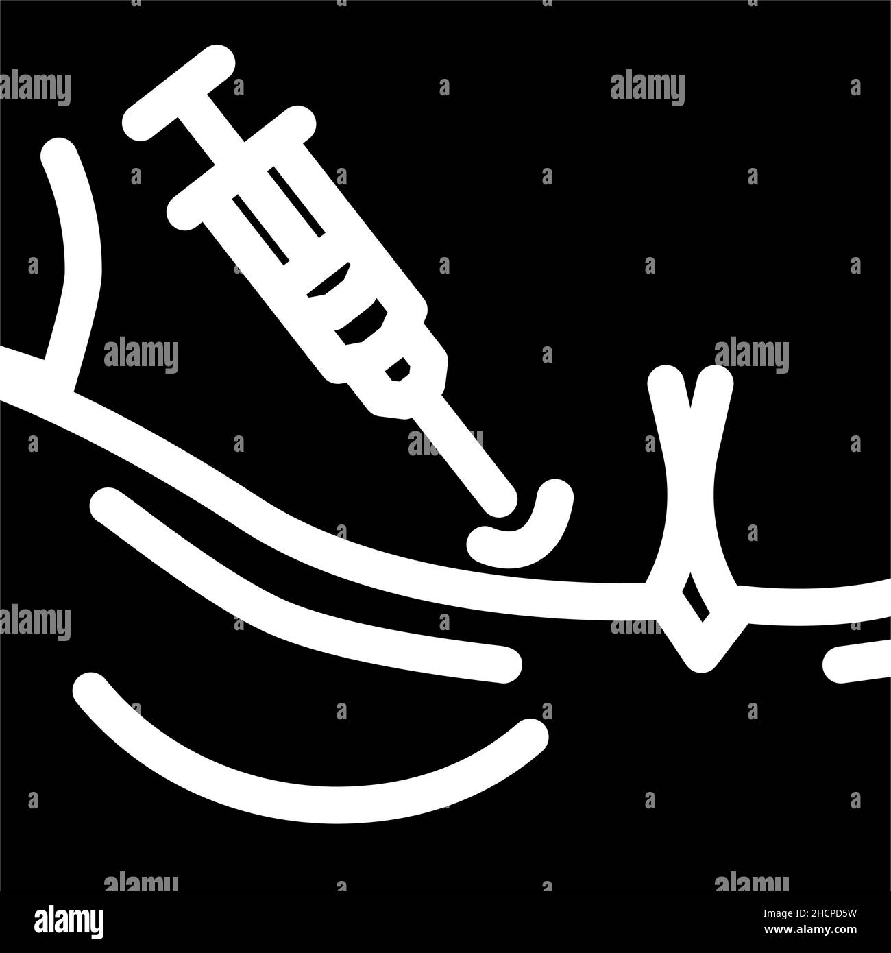 mesotherapy rejuvenation zones glyph icon vector illustration Stock ...