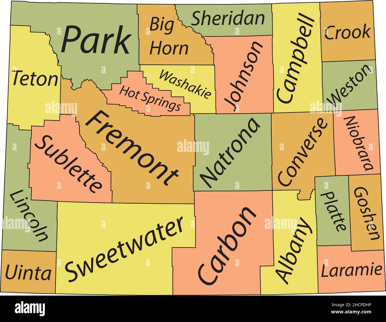 Wyoming counties hi-res stock photography and images - Alamy