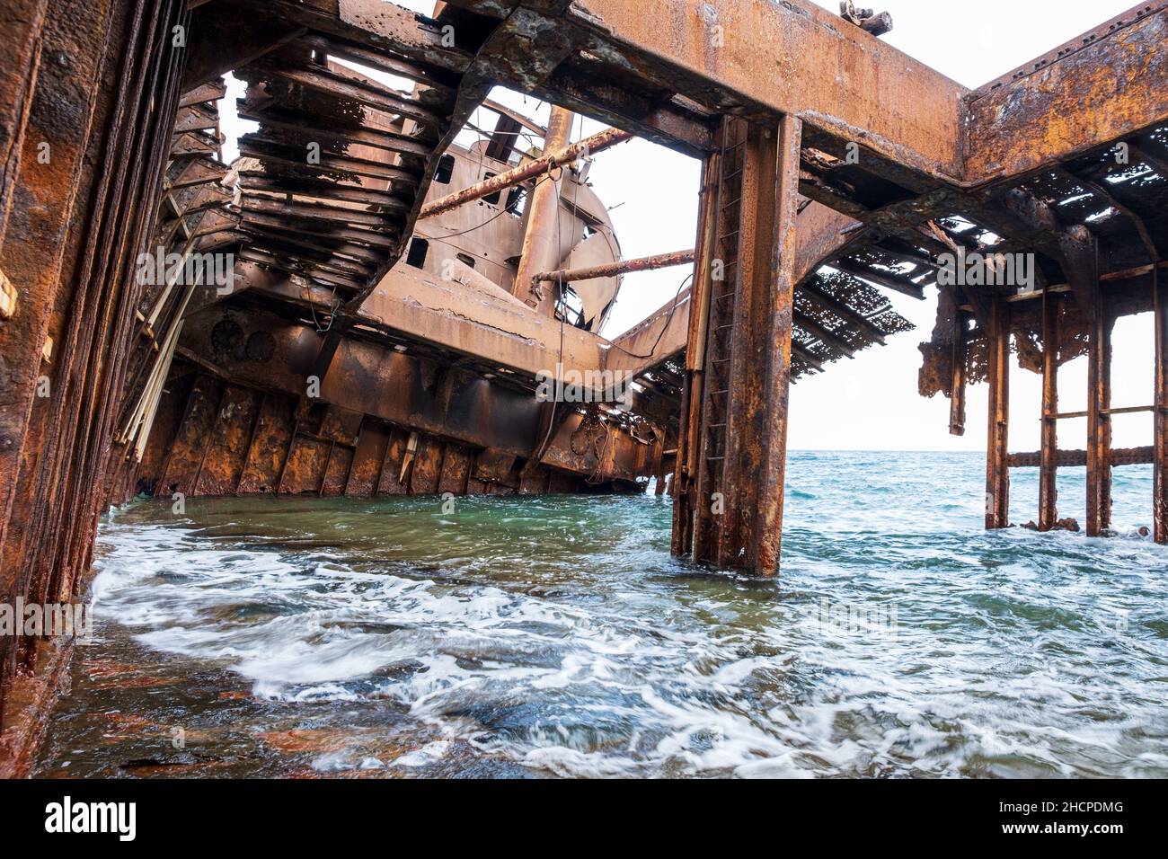 The Dimitrios shipwreck on Valtaki beach Stock Photo - Alamy