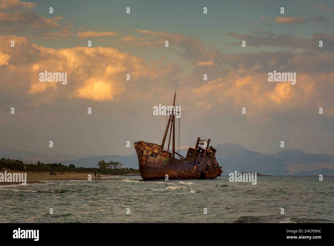 The Dimitrios shipwreck on Valtaki beach Stock Photo - Alamy